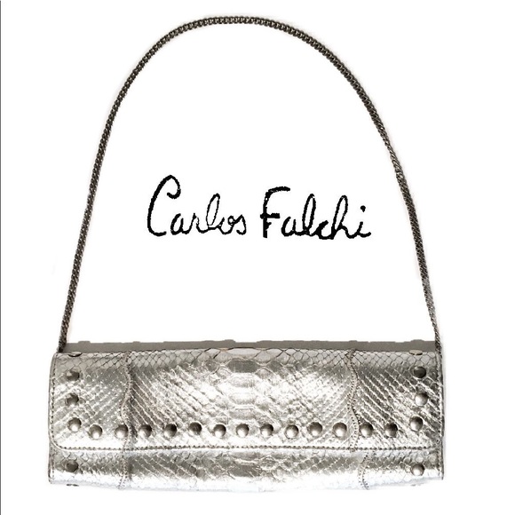 Carlos Falchi | Bags | Authentic Carlos Falchi Leather Python Clutch Bag | Poshmark